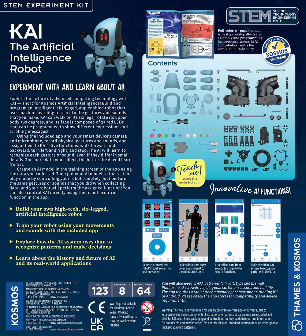 Artificial Intelligence Robot - KAI Six-Legged AI Robot with App ...